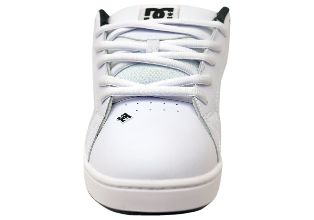 DC Shoes Mens Comfortable Leather Net Shoes White Grey Black