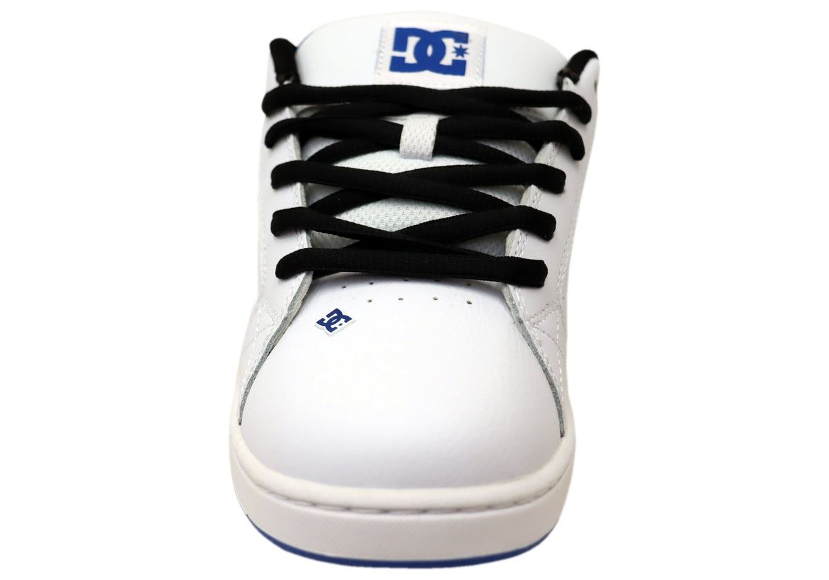 DC Shoes Mens Comfortable Leather Net Shoes White Black Blue