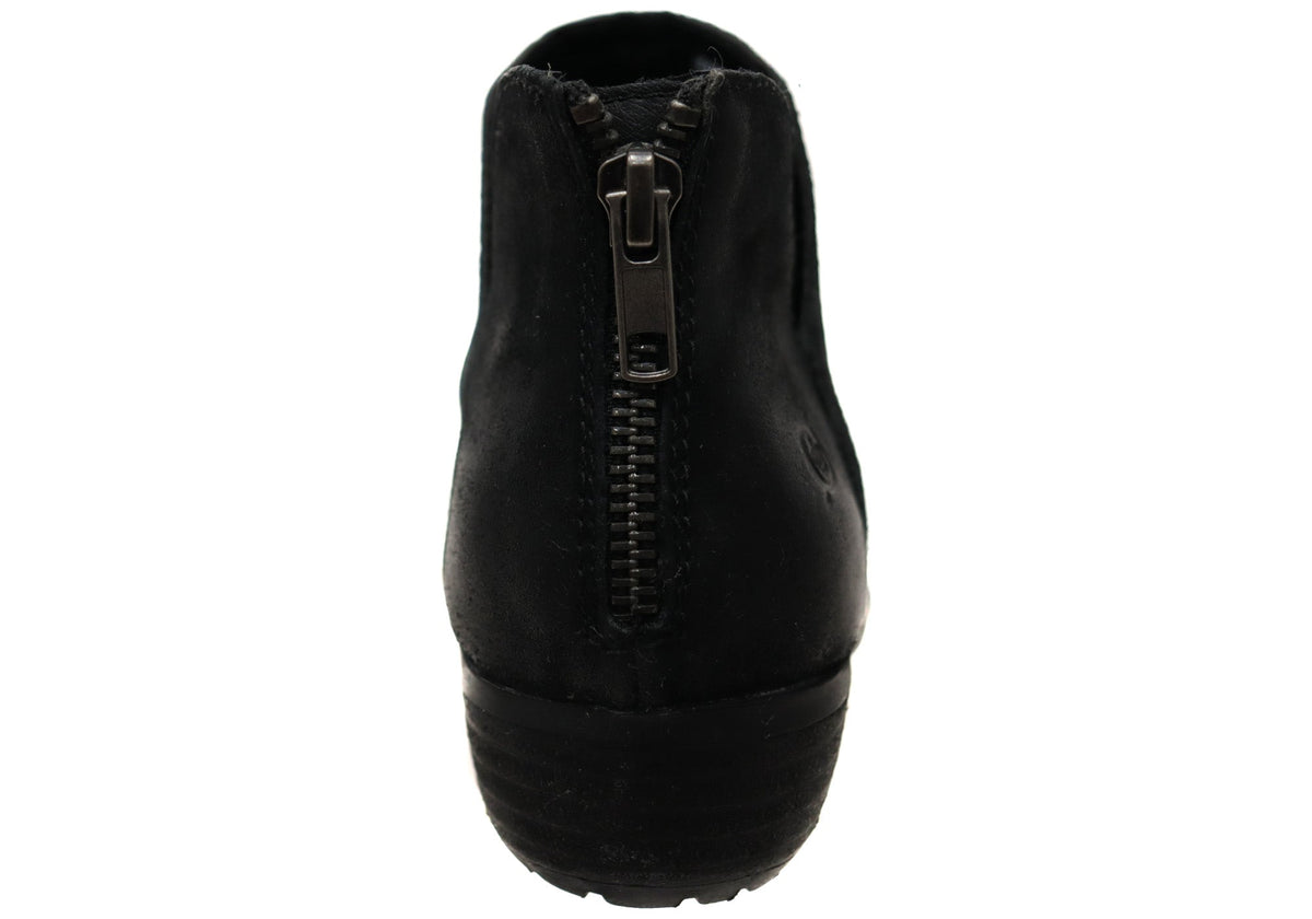 Born Kerri Womens Comfortable Leather Low Heel Ankle Boots
